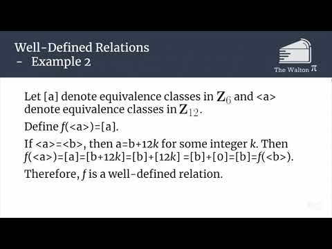 Well Defined Relations
