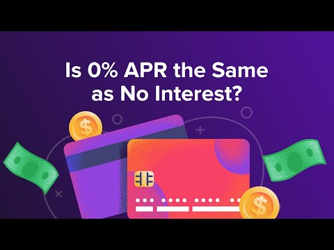 Is 0% APR the Same As No Interest?