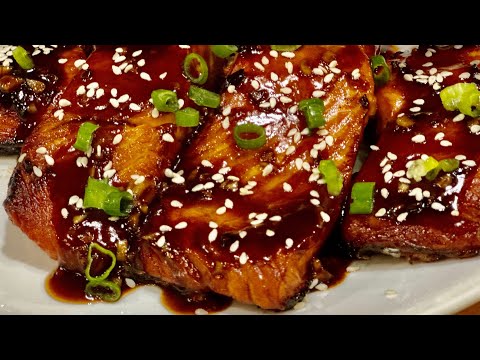 Air Fryer Teriyaki Salmon Recipe-Quick & Easy #simplerecipe #cookingathome #yummy #airfryer