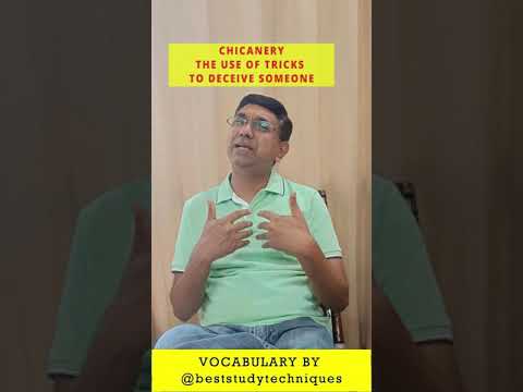 CHICANERY | VOCABULARY | ENGLISHWORDS | MNEMONICS #wordpower #vocabulary #words #funlearning#shorts