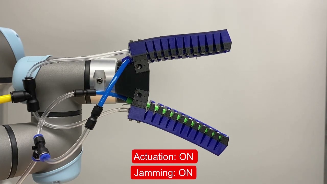 A 3D Printed Soft Robotic Gripper with a Variable Stiffness Enabled by Layer Jamming Technology