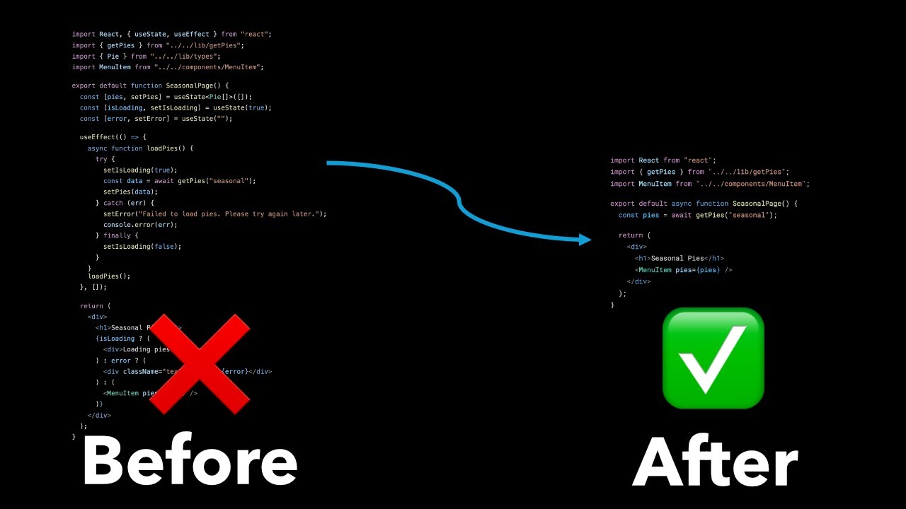 Why React Server Components? WAY less code.