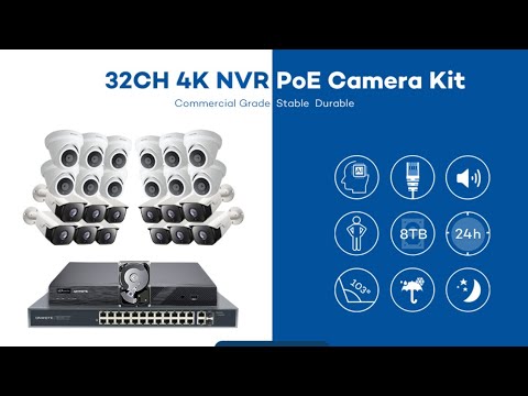 ONWOTE 32 Channel 4K 8MP NVR PoE Security Camera System 8TB