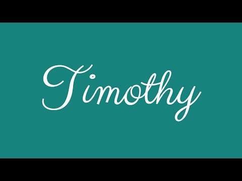 Learn how to Sign the Name Timothy Stylishly in Cursive Writing