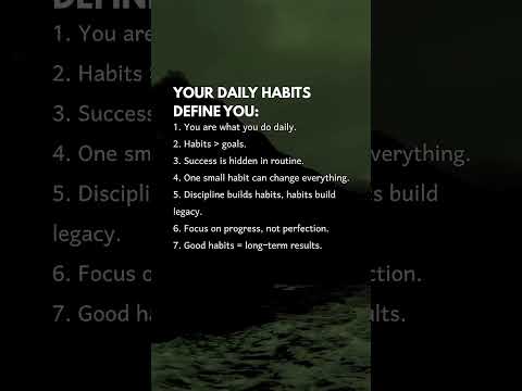 Your daily habits define you knowledge mindset forge720P HD