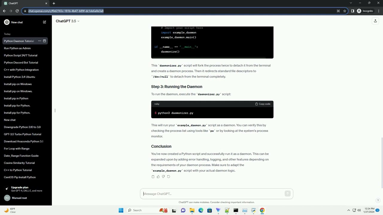 how to run python script as daemon