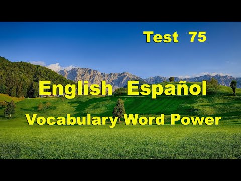 English Spanish Vocabulary Word Power Test 75