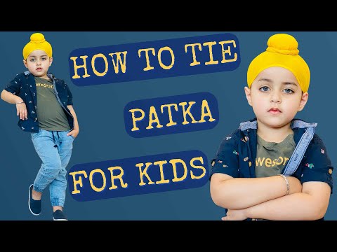 HOW TO TIE PATKA FOR KIDS || DASTAR TUTORIAL || KESKI FOR SCHOOL || WITH WHOLE DETAIL