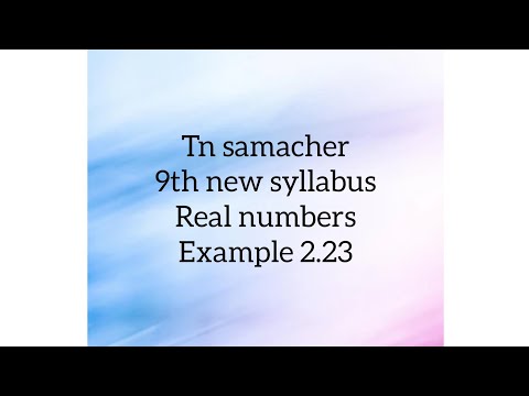 Tn samacher 9th real numbers example 2.23/simplify the √63-√175+√28/can you solve this/#viral