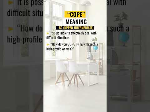 What is the meaning of COPE? Definition and Sentence example
