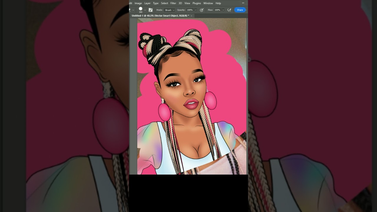 Portrait in Adobe Illustrator 2023 | Vector Art | Vector Illustration #portrait #illustration