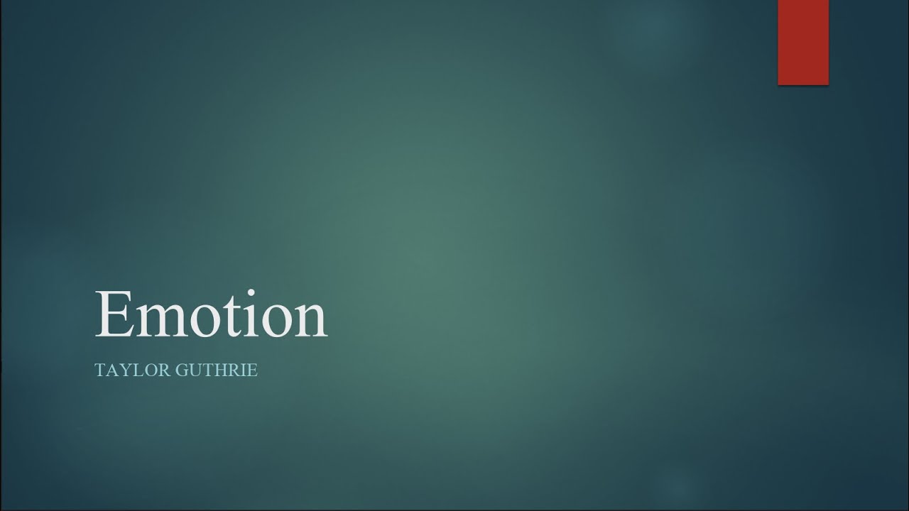 Cognitive Neuroscience of Emotion - Theories