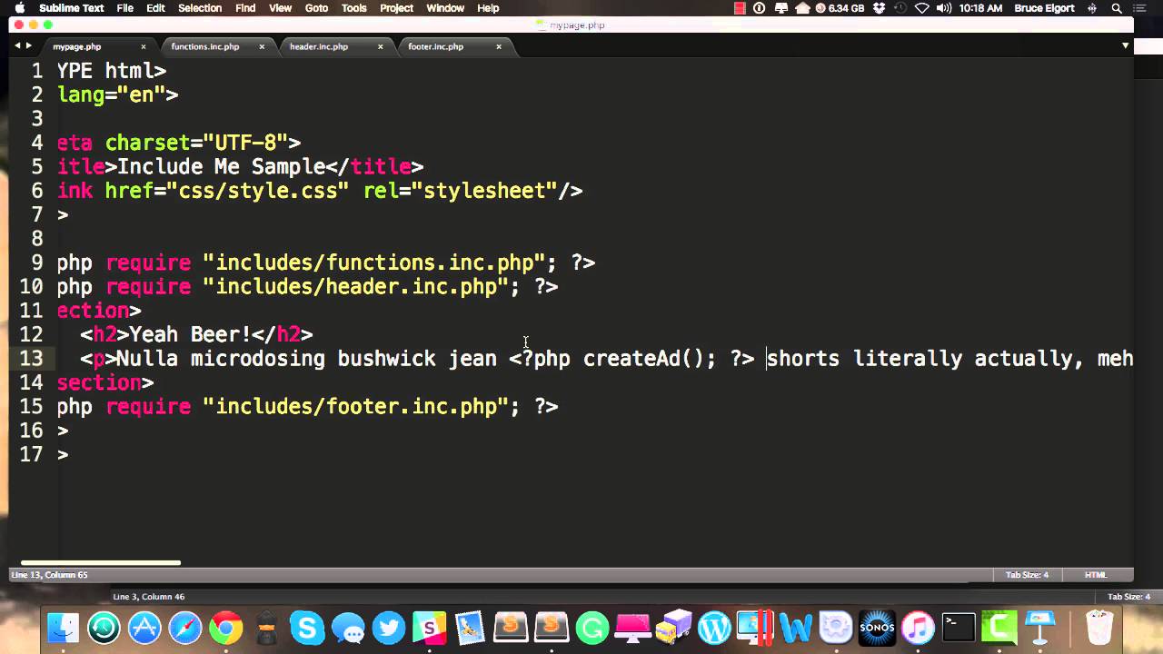 CTEC 127 - Functions with Parameters in PHP