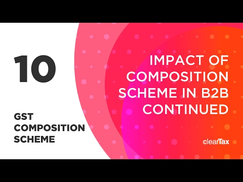 GST Composition Scheme Tutorial 10 - Impact of Composition Scheme in B2B Continued