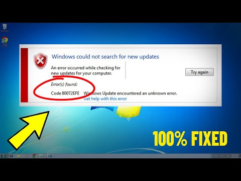 Fix Windows 7 Update Error Code 80072EFE | How To Solve 80072efe error windows update ????% SOLVED ✅