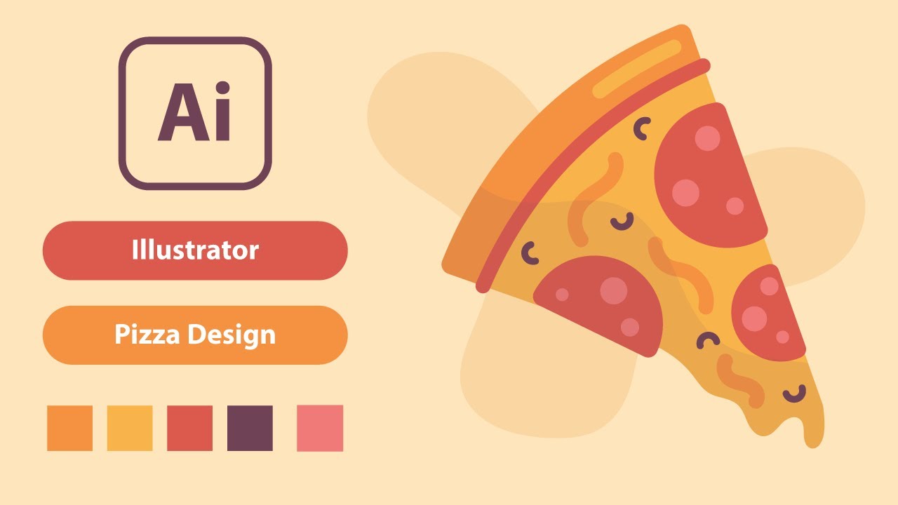 How to Design a Pizza Slice | Adobe Illustrator Speed Art