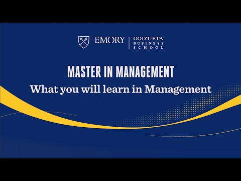 What you will learn in Management