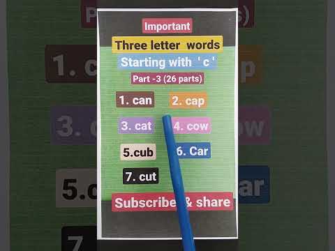 #grammar,three letter words starting with c,easy reading,spelling.