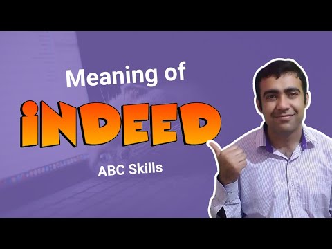 Meaning of indeed in hindi | Use of indeed in hindi | Spoken English