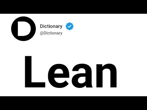 Lean Meaning In English