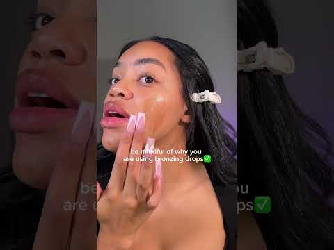 HOW TO ACTUALLY USE BRONZING DROPS π± #makeup #beauty