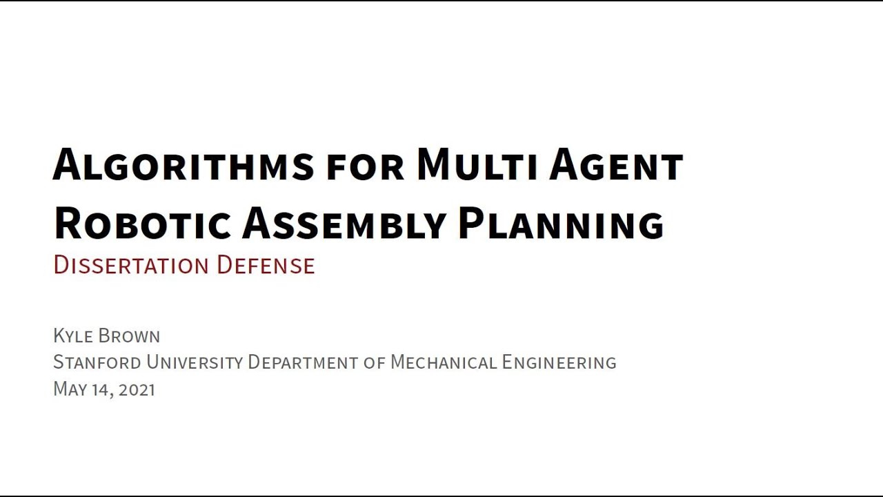Algorithms for Multi-Agent Robotic Assembly Planning