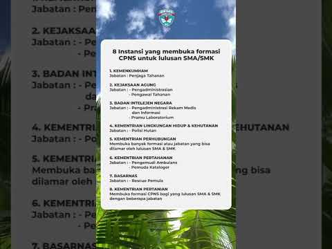 8 Instansi yang buka formasi CPNS untuk lulusan SMA/SMK