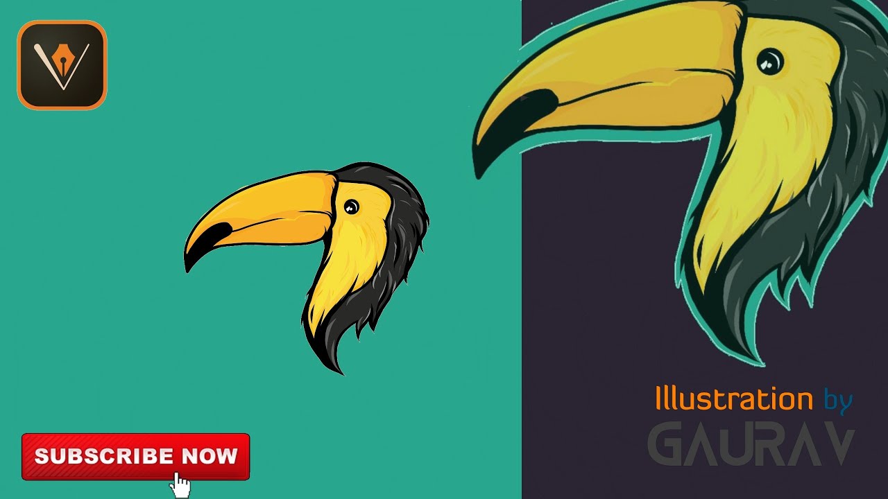 Toucan logo concept | #logo | #tutorials | vector art | speed art