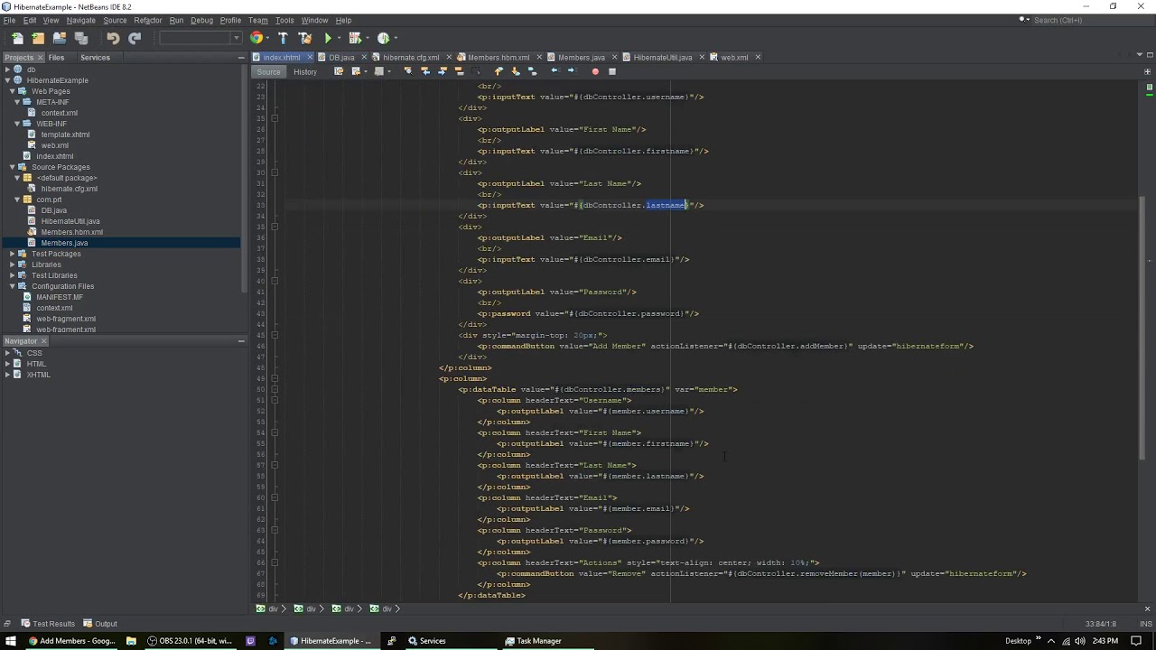 JSF Hibernate Tutorial