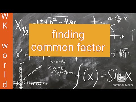how to find common factors of pair 4 & 12  and 15 & 20