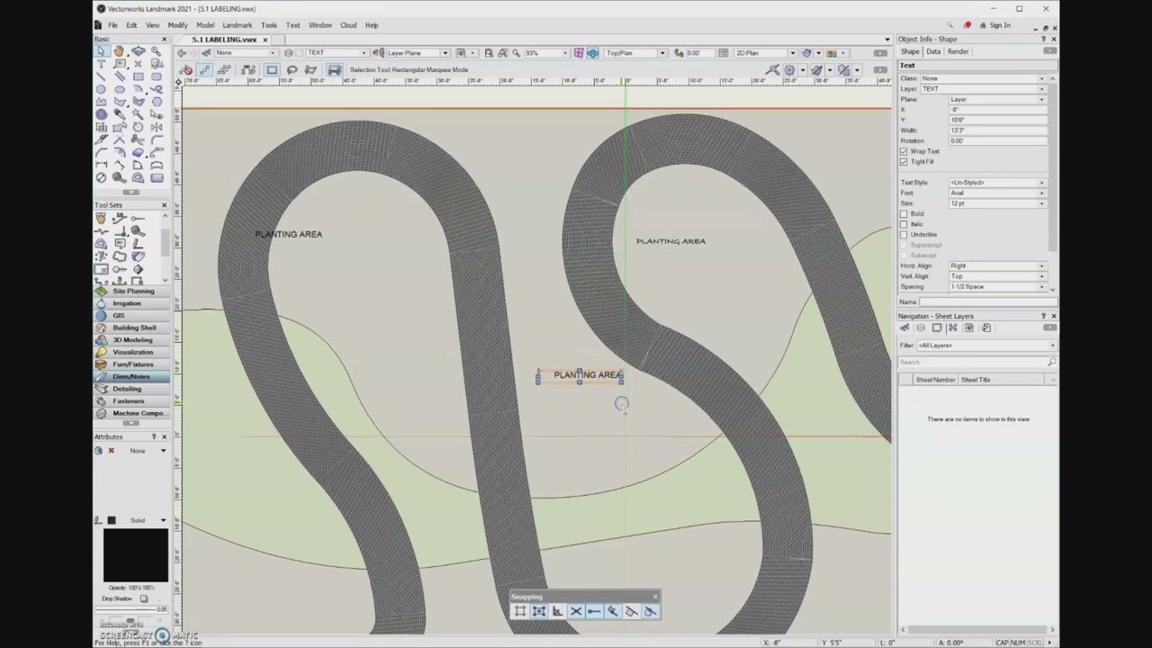 5.1a Text tool - Vectorworks 2023