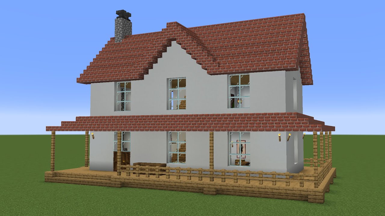 Minecraft - How to build a suburban country house - Minecraft Builders