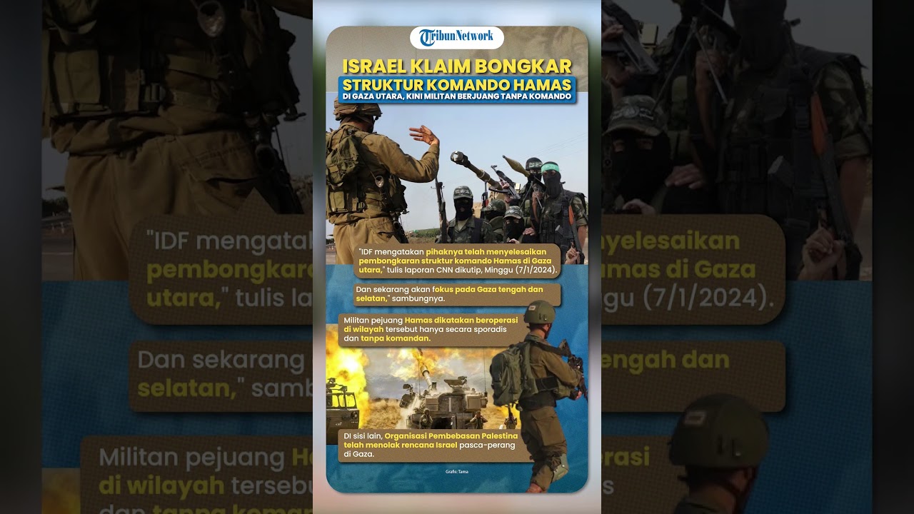 Israel Klaim Bongkar Struktur Komando Hamas di Gaza Utara, Kini Militan ...