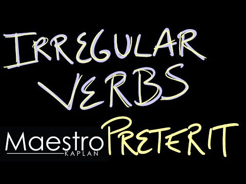 PRETERIT: Irregular verbs in the pretérito VERBOS IRREGULARES
