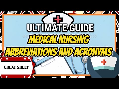 NURSING CHEAT SHEET: MEDICAL NURSING ABBREVIATIONS AND ACRONYMS | NEIL GALVE