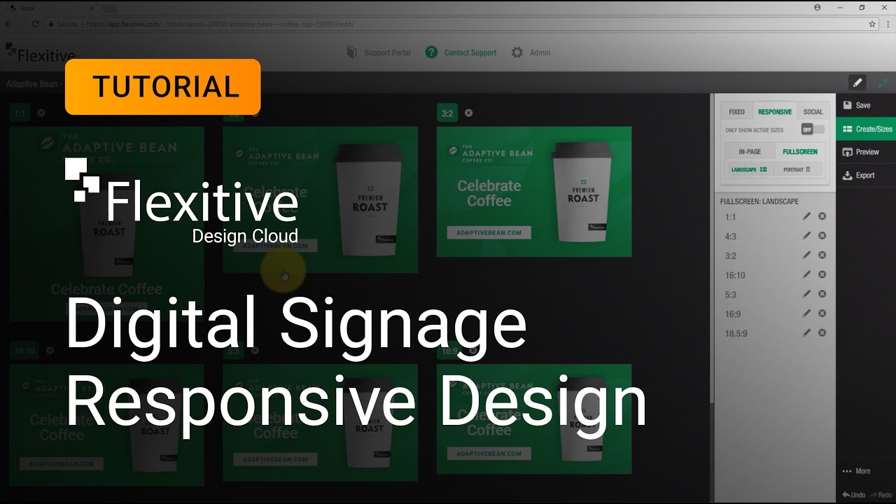 Creating a Digital Signage Responsive HTML5 Design - Flexitive Tutorial