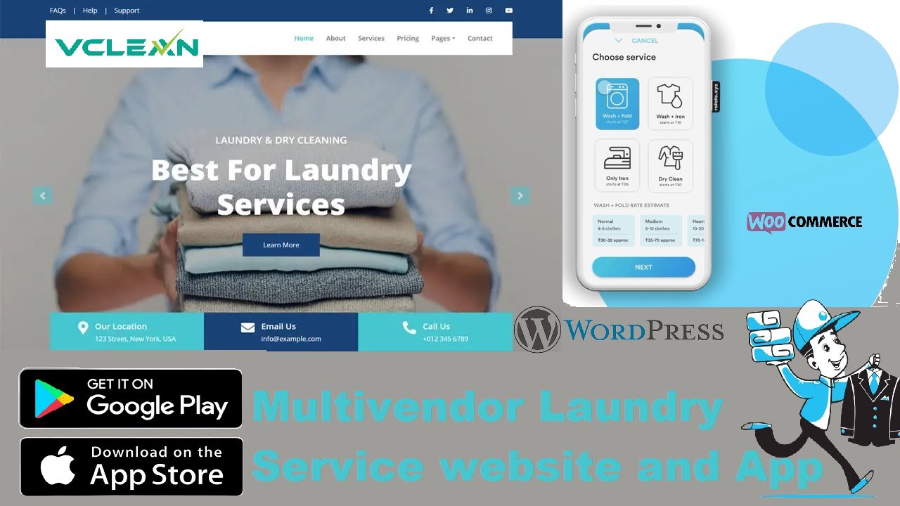 How to Create a Laundry Service website and App With delivery boy & franchise option in WordPress