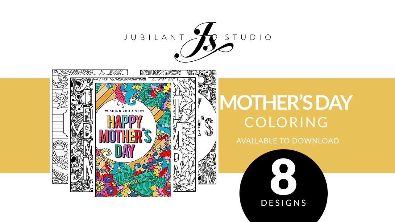 Printable Mother's Day Coloring | Jubilant Studio ❤