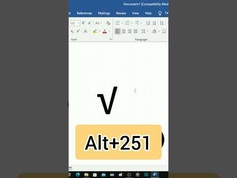 Square root symbol in Word #shorts #learninkannada #kannada