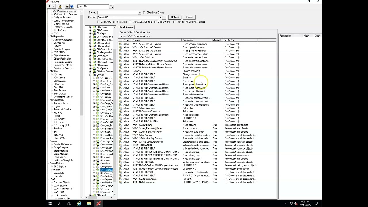 NetTools - AD Effective Permissions