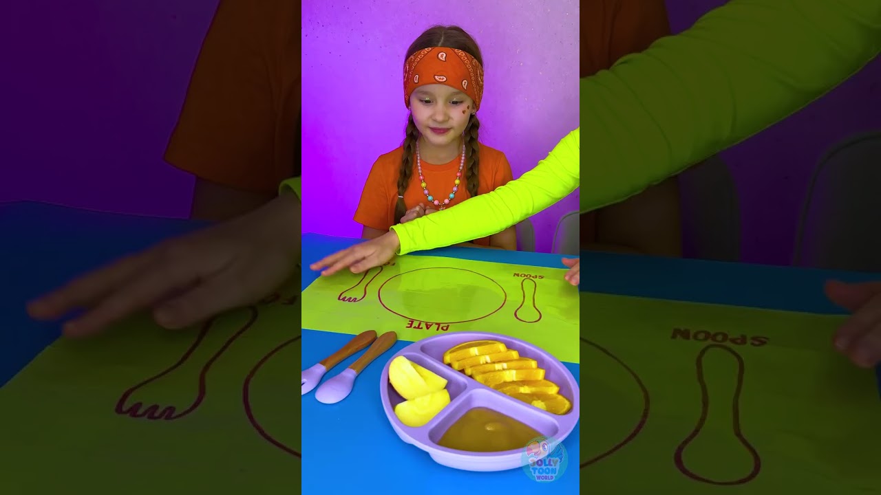 🍽️ Let’s Learn Table Manners 👨‍🎓 with Mom’s Clever DIY Trick! 🪄