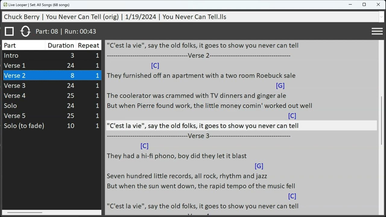 You Never Can Tell (Chuck) - Chords & Lyrics - Learn & Play Along