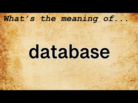 Database Meaning : Definition of Database