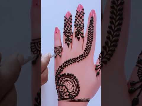 Back hand easy mehndi design 2021 #shorts #youtubeshorts