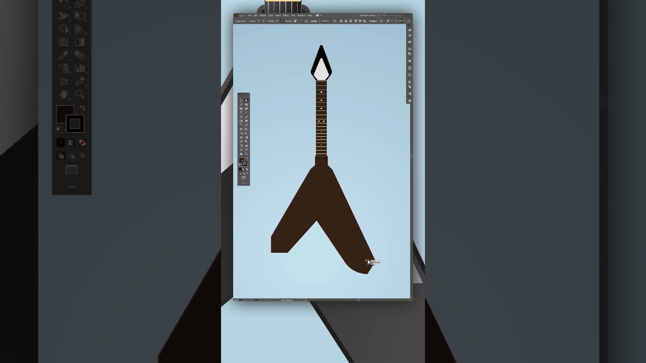 Electric guitar vector illustration in #adobeillustrator #rock #music #art #guitar #digitalart