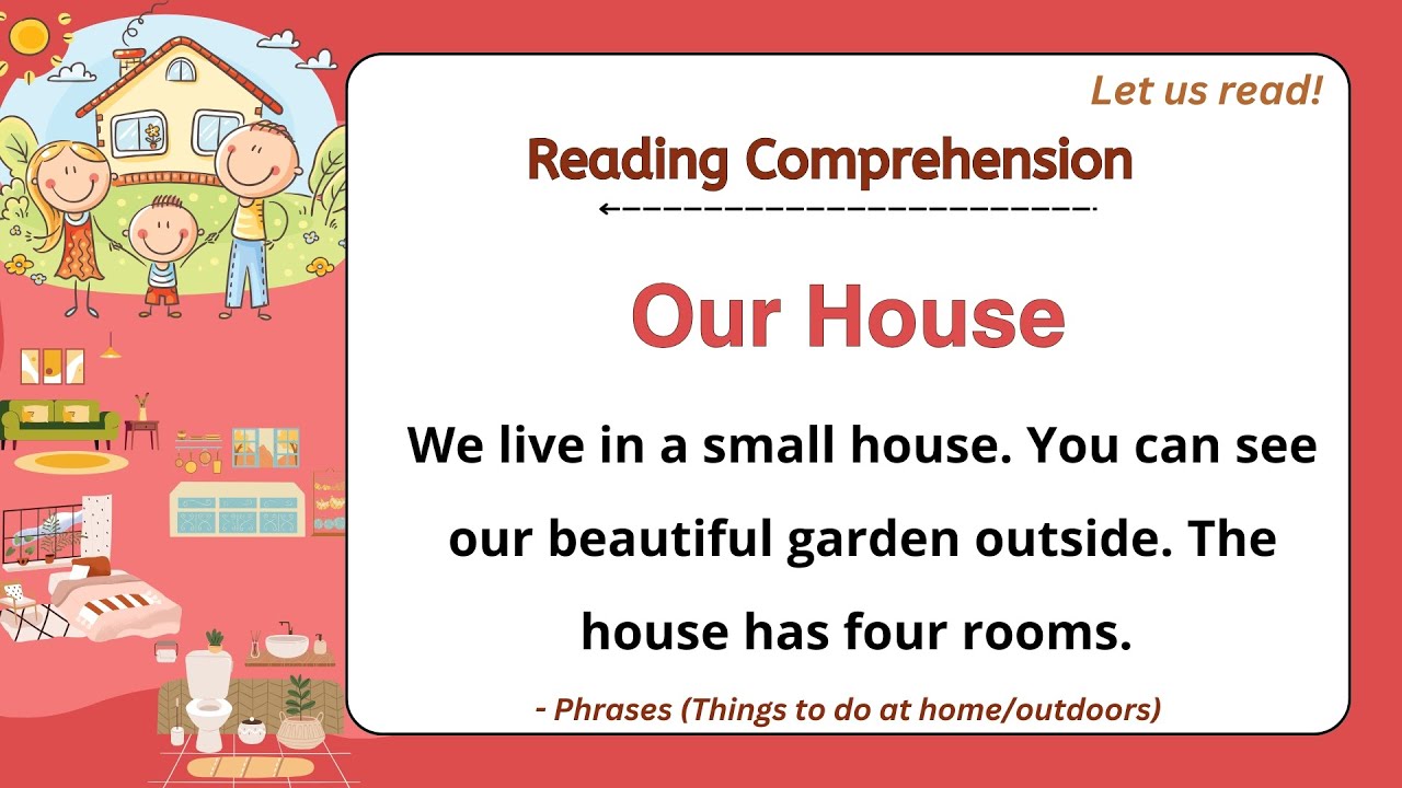 GRADE 1-3 Reading Comprehension Practice I Our House I Let Us Read! I with Teacher Jake