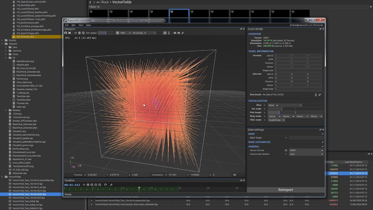 PopcornFX 2.6: Vector-Field viewer overview