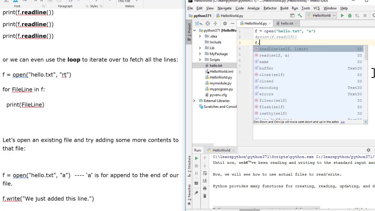 24. Python - File Handling - Append Data to a File