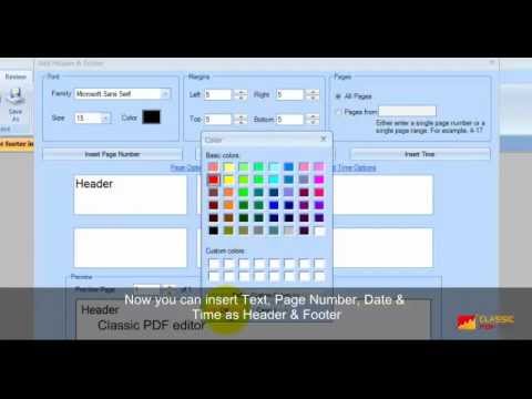 Adding Header and Footer in PDF