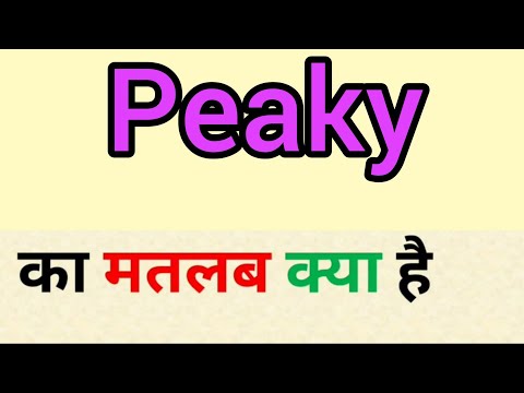 Peaky meaning in hindi || peaky ka matlab kya hota hai || word meaning english to hindi